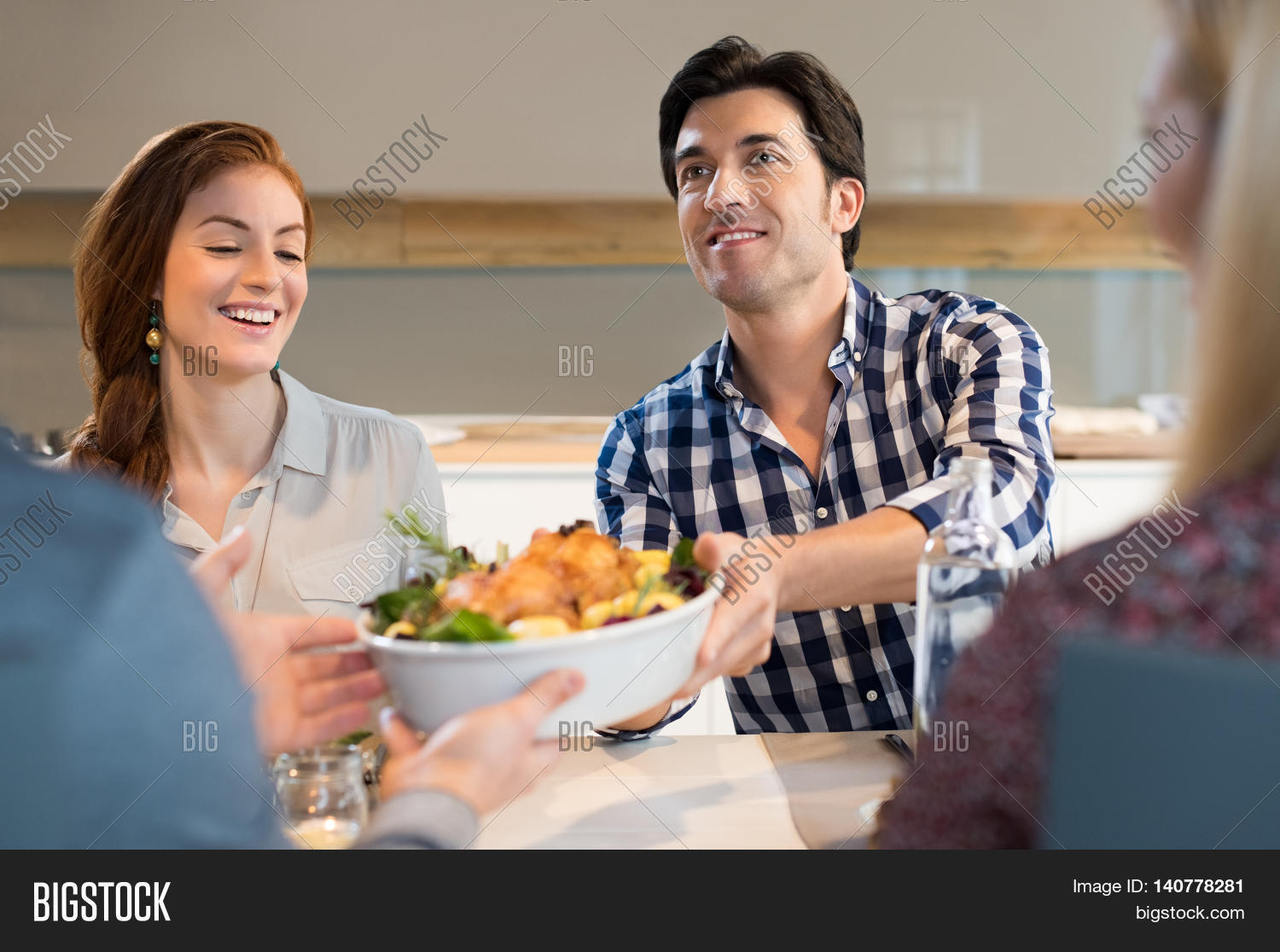 Man Passing Food Bowl Image & Photo (Free Trial) | Bigstock