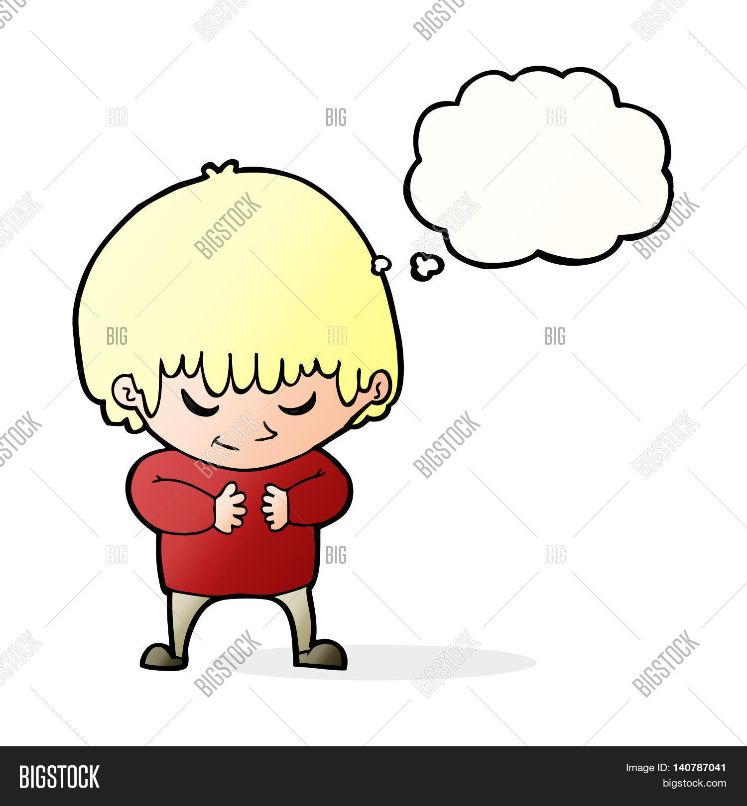 Cartoon Shy Boy Image & Photo (Free Trial) | Bigstock