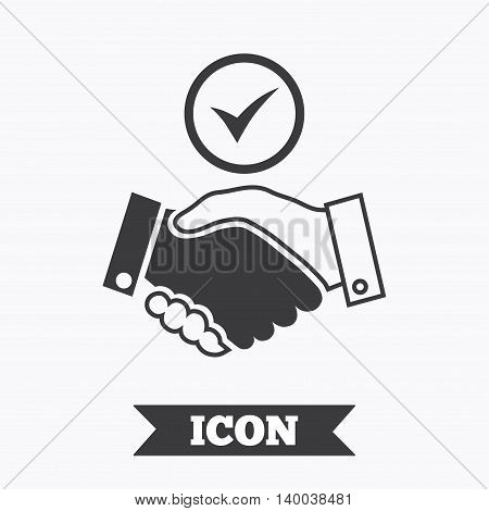 Vector y foto Tick Handshake Sign (prueba gratis) | Bigstock