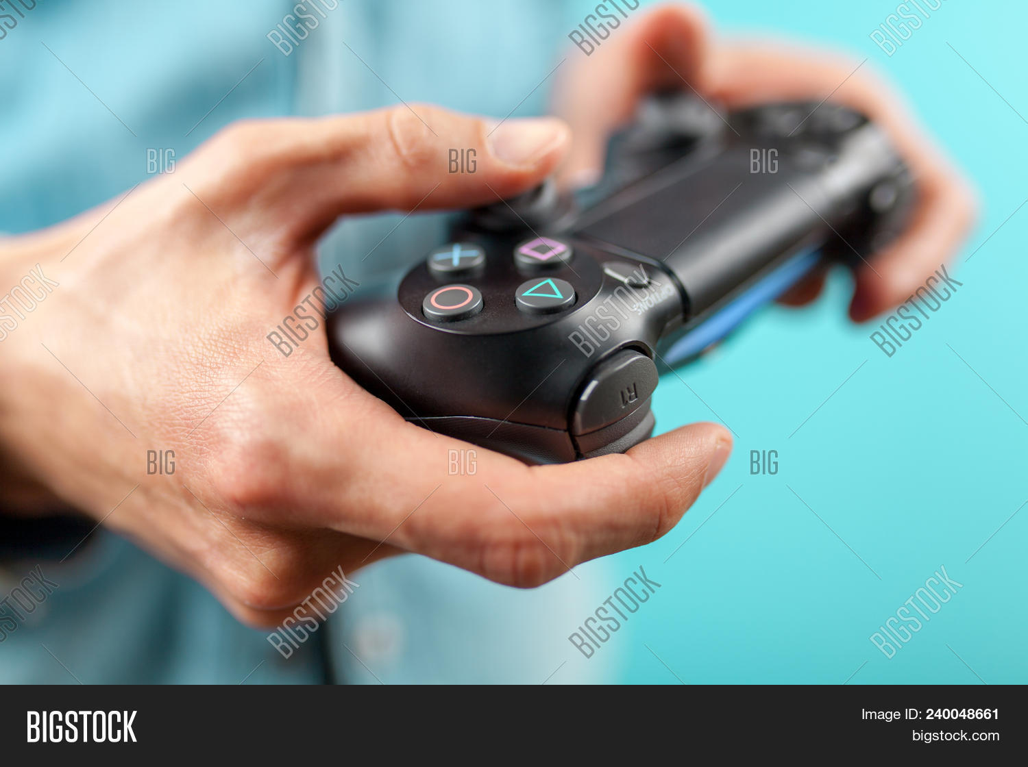 Male Hands Holding PS4 Image & Photo (Free Trial) | Bigstock