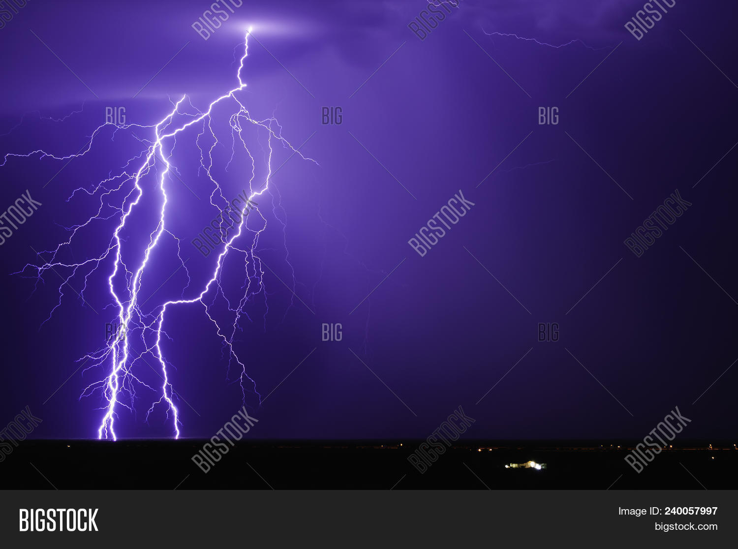 Trio Purple Lightning Image & Photo (Free Trial) | Bigstock