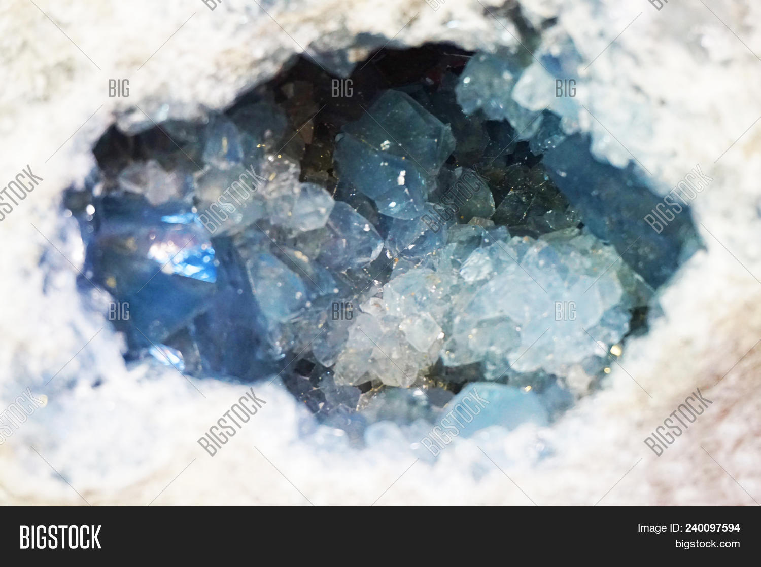 Blue Celestine Mineral Image & Photo (Free Trial) | Bigstock