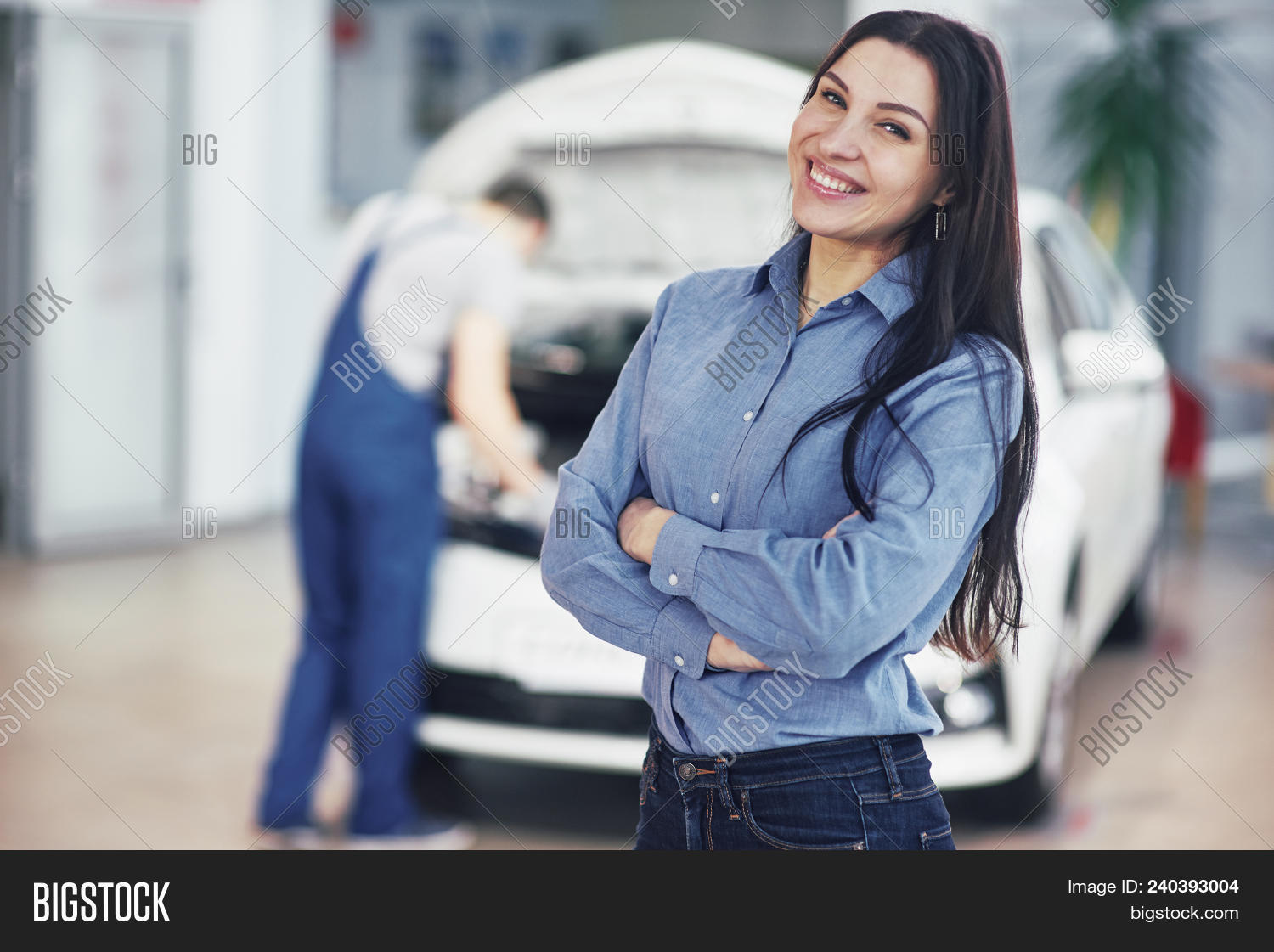 Woman Car Garage Image & Photo (Free Trial) | Bigstock