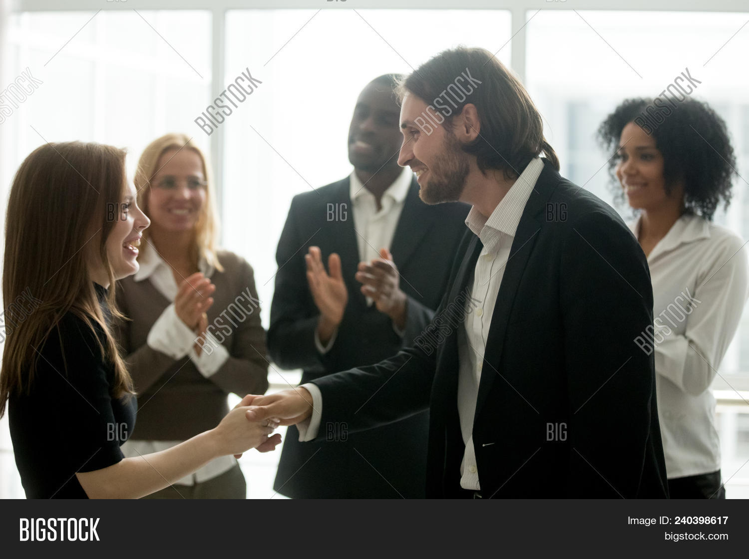 Smiling Boss Shaking Image & Photo (Free Trial) | Bigstock