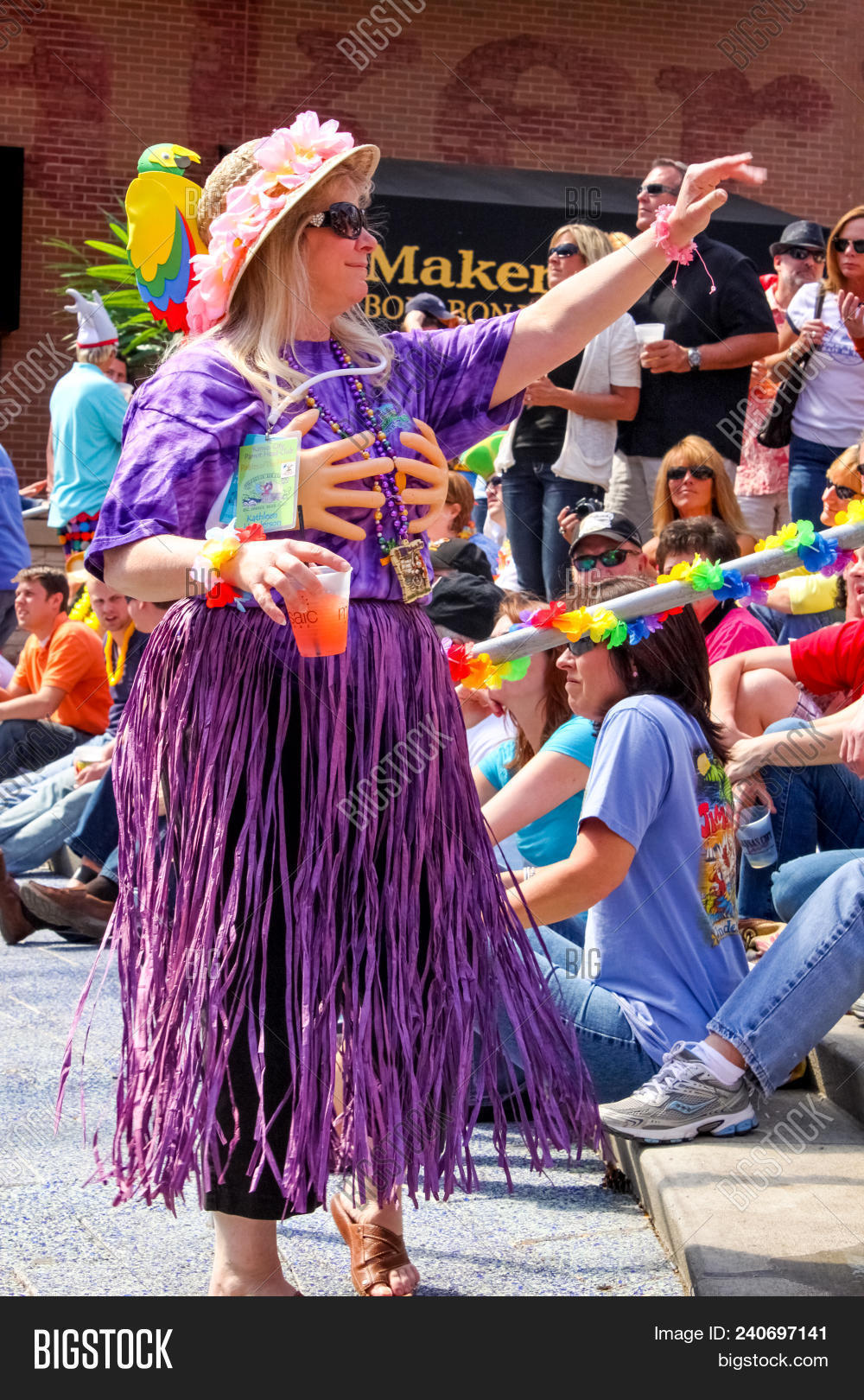 Woman Hula-parrot Head Image & Photo (Free Trial) | Bigstock