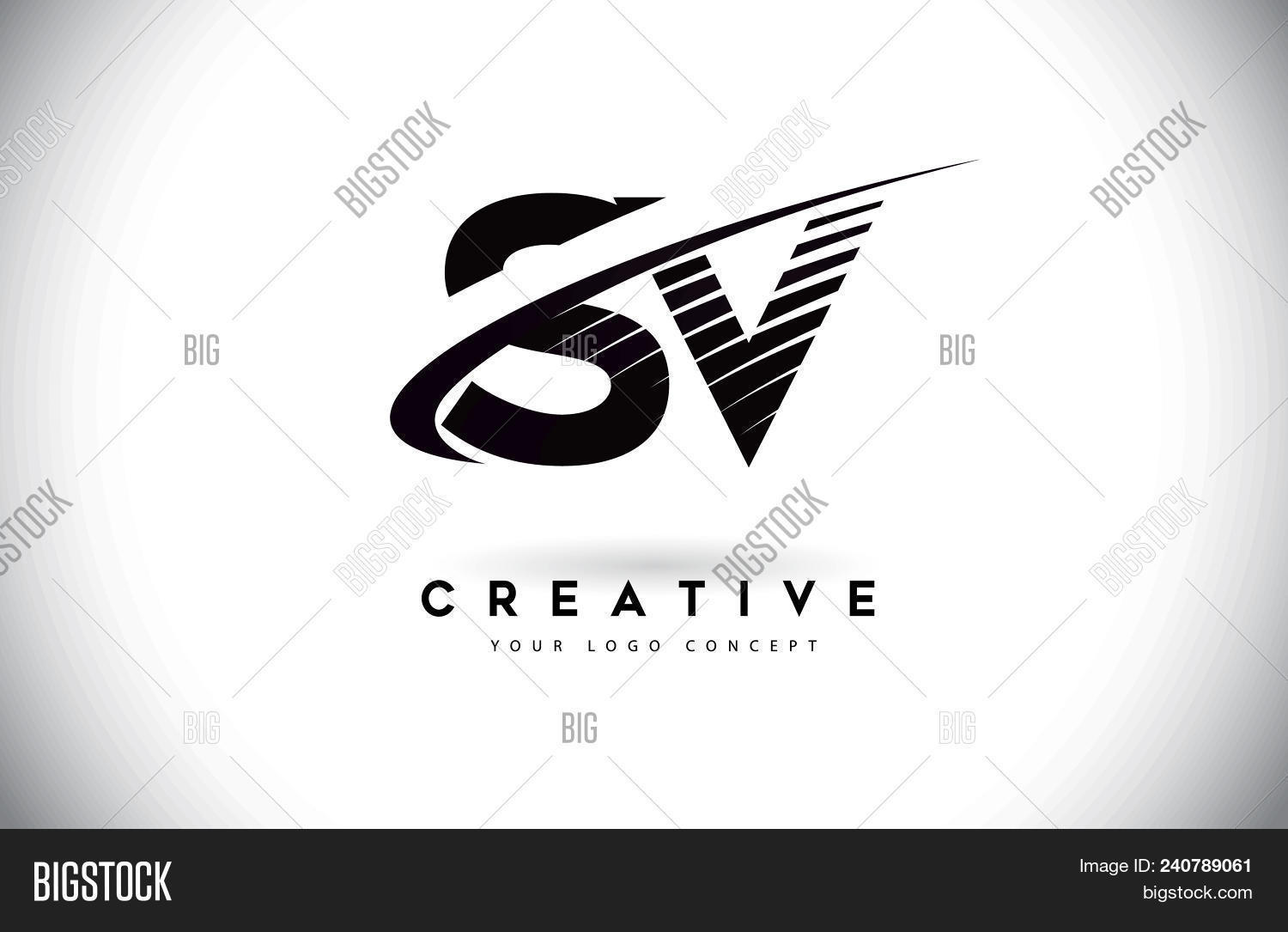 Sv S V Letter Logo Vector & Photo (Free Trial) | Bigstock