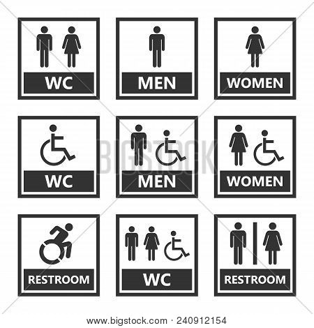 Toilet Signs Restroom Vector & Photo (Free Trial) | Bigstock