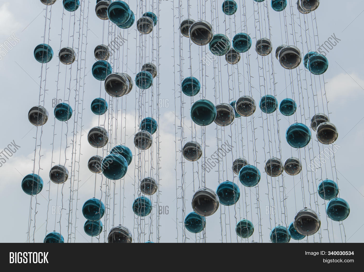 Blue Silver Balls Hung Image & Photo (Free Trial) | Bigstock