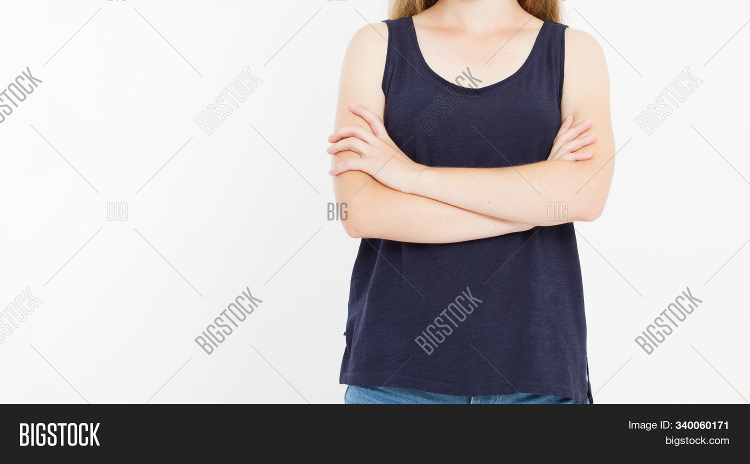 Young Woman Cross Arms Image & Photo (Free Trial) | Bigstock
