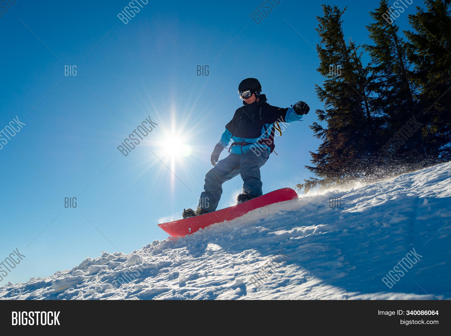 Snowboarder Riding Image & Photo (Free Trial) | Bigstock