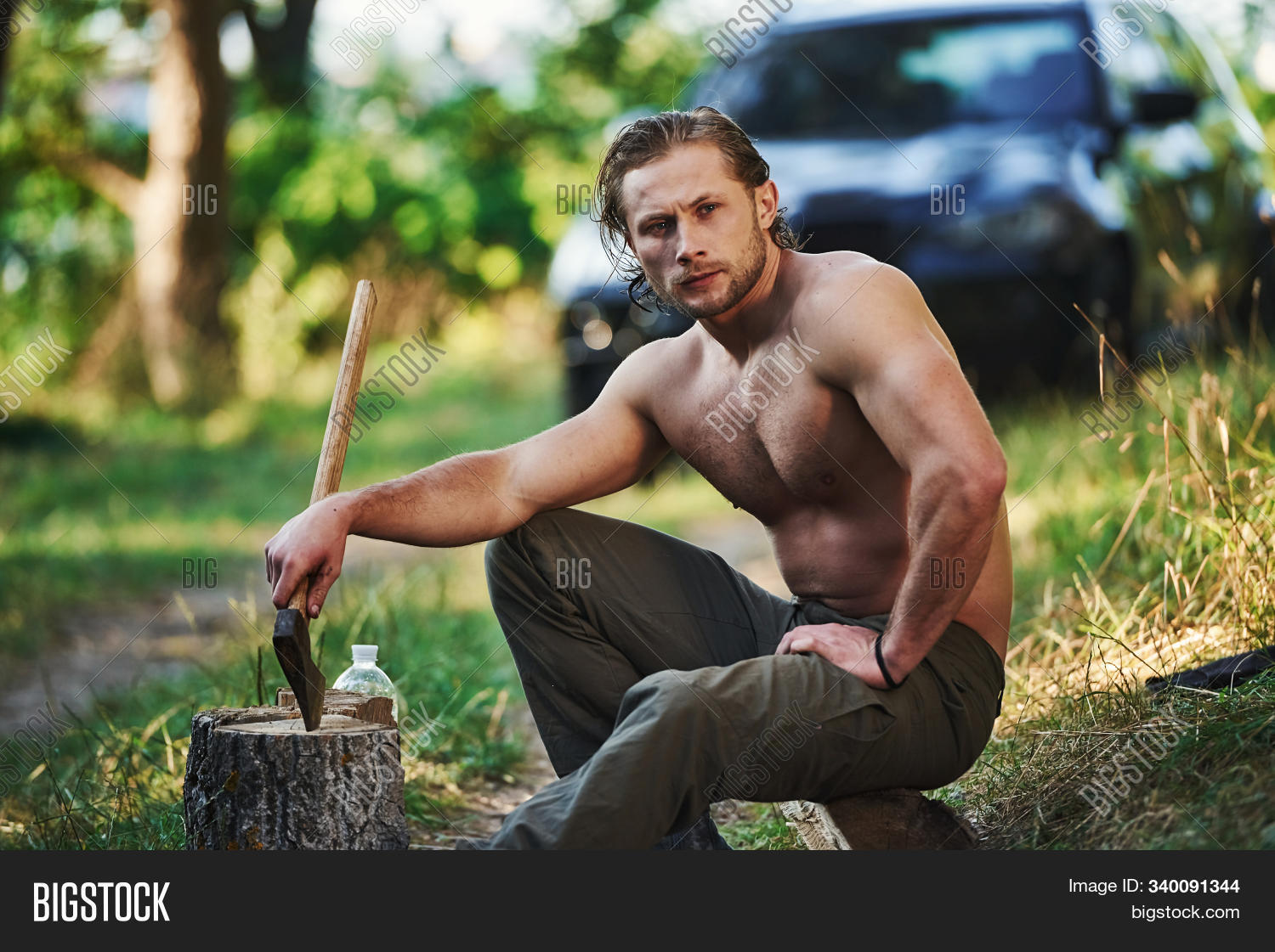 Holds Wooden Axe. Image & Photo (Free Trial) | Bigstock