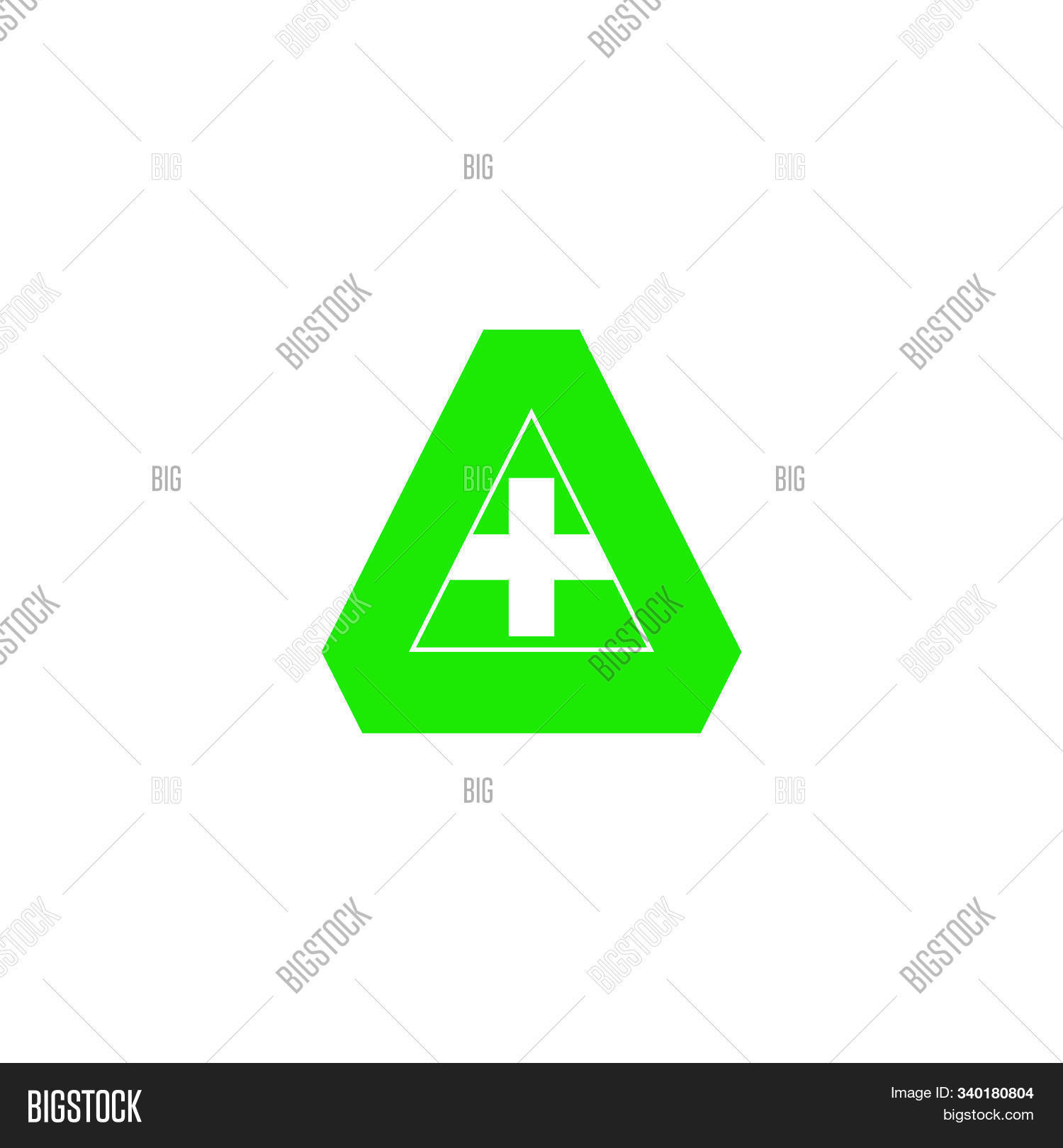 Triangle Plus Medical Vector & Photo (Free Trial) | Bigstock