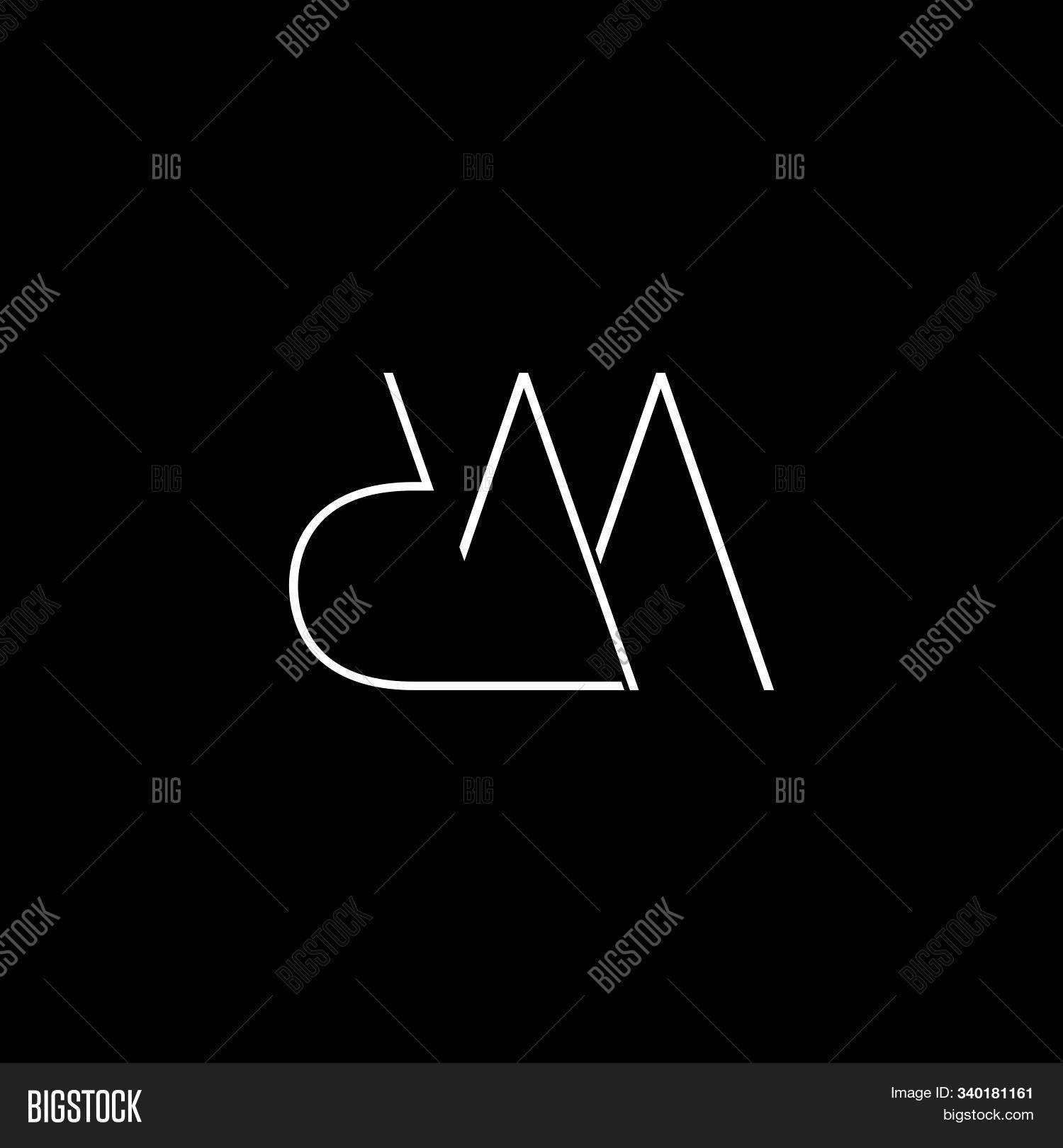 Letter Dm Simple Thin Vector & Photo (Free Trial) | Bigstock