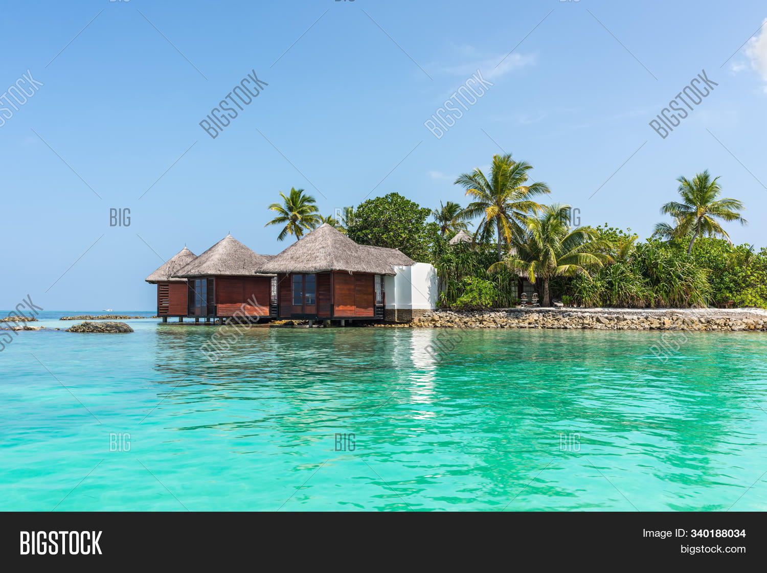Water Bungalows Palms Image & Photo (Free Trial) | Bigstock
