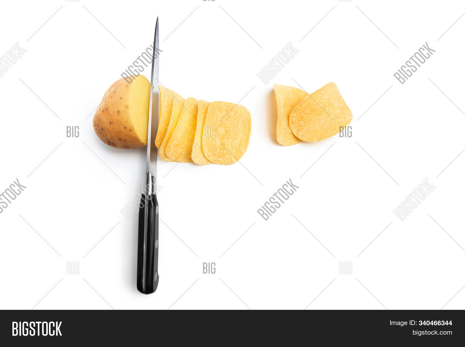 Knife Cuts Potatoes Image & Photo (Free Trial) | Bigstock