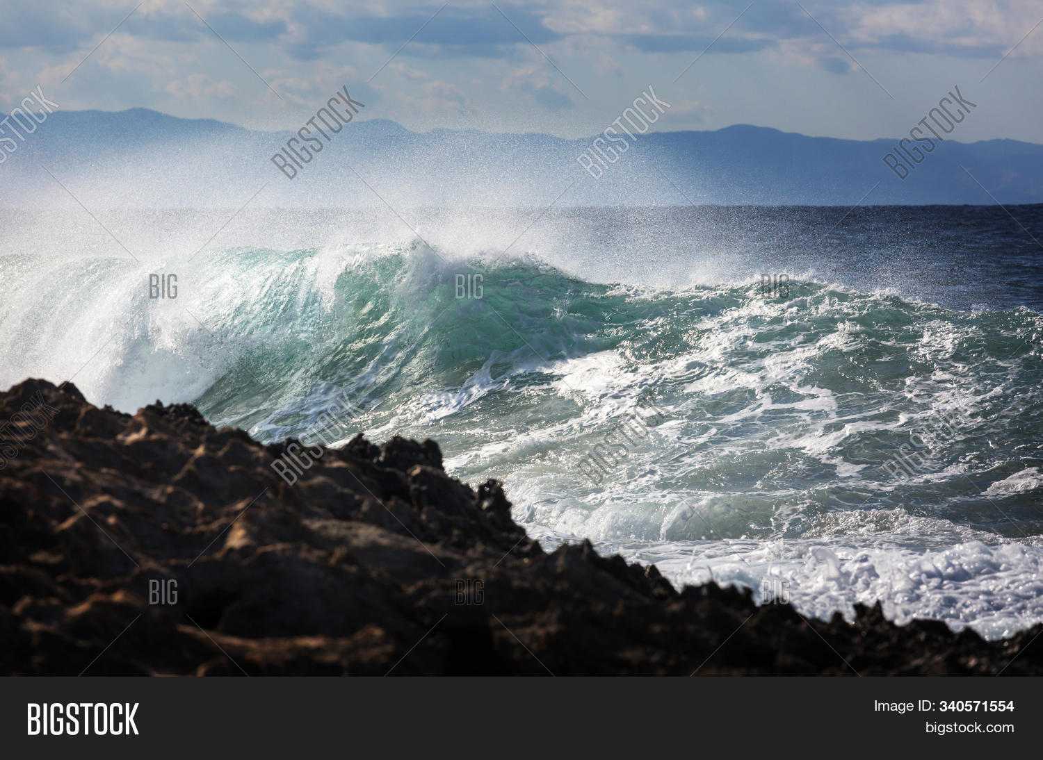 Blue Wave On Beach. Image & Photo (Free Trial) | Bigstock