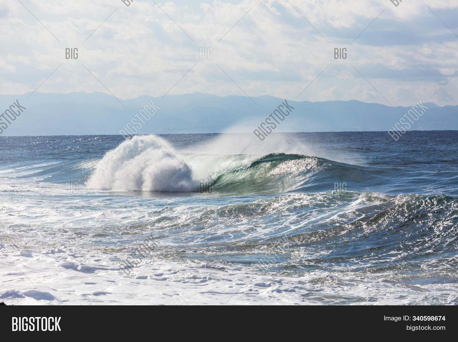 Blue Wave On Beach. Image & Photo (Free Trial) | Bigstock