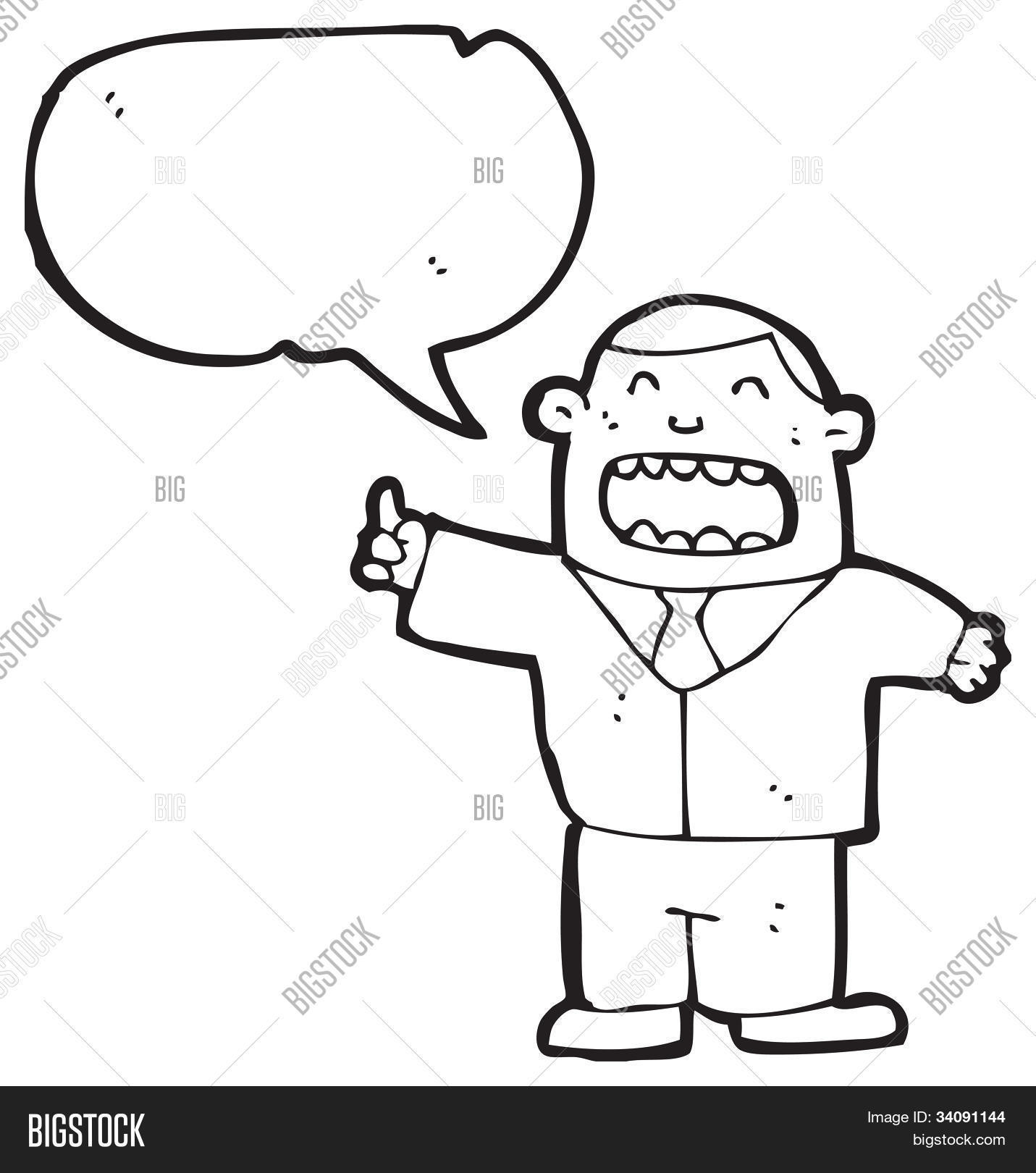 Cartoon Boss Giving Image & Photo (Free Trial) | Bigstock