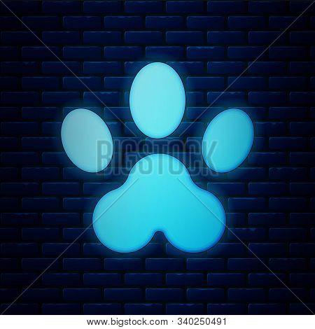 Glowing Neon Paw Vector & Photo (Free Trial) | Bigstock