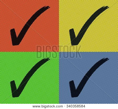 4 Black Check Marks On Image & Photo (Free Trial) | Bigstock
