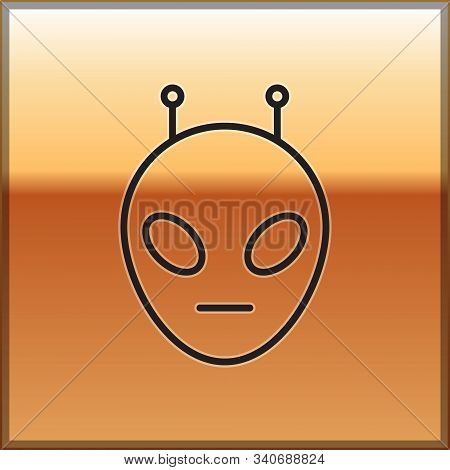 Black Line Alien Icon Vector & Photo (Free Trial) | Bigstock