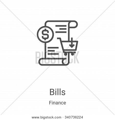 Bills Icon Isolated Vector & Photo (Free Trial) | Bigstock