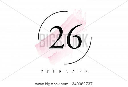 Number 26 Watercolor Vector & Photo (Free Trial) | Bigstock