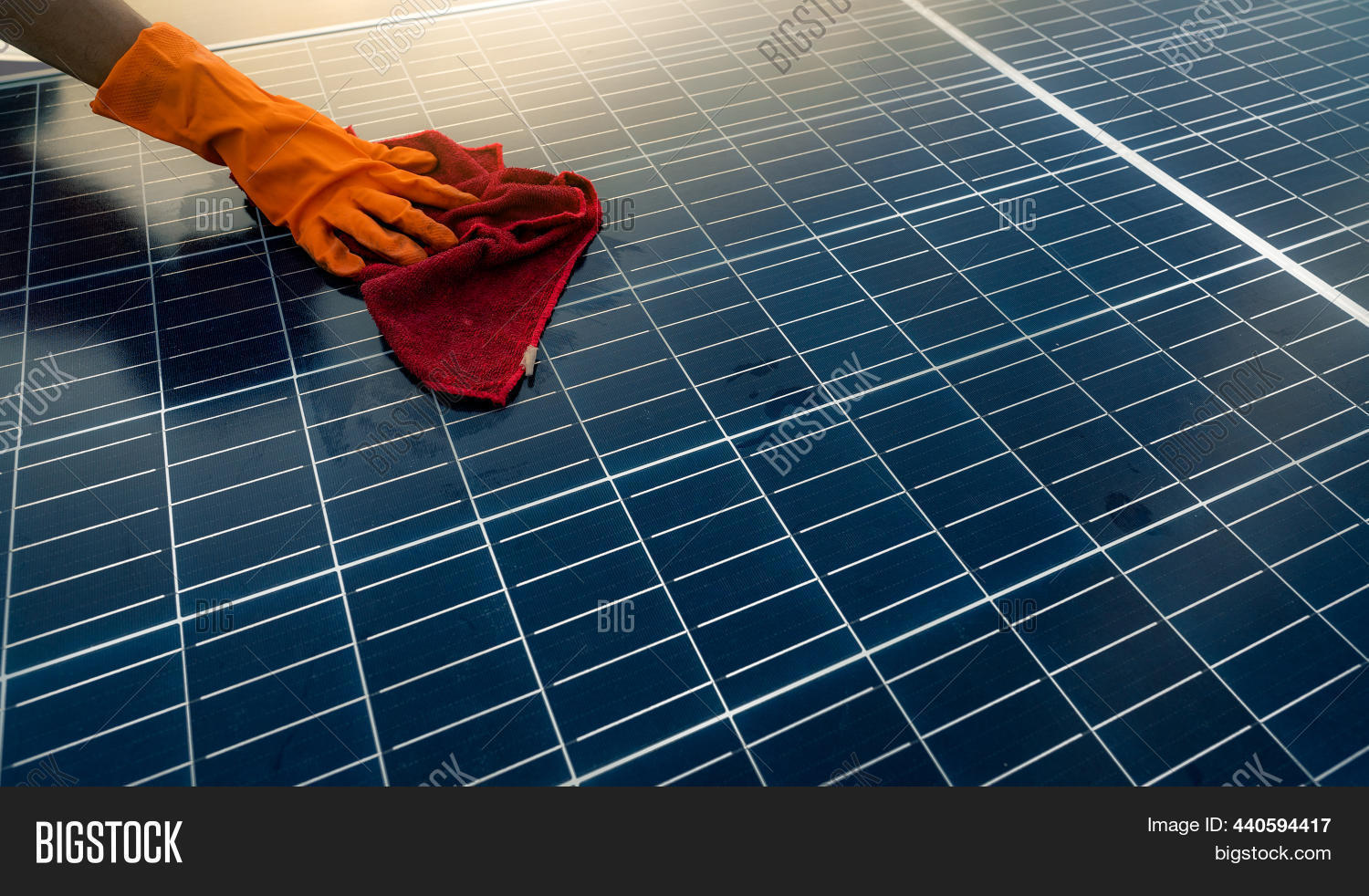 Man Cleaning Solar Image & Photo (Free Trial) | Bigstock