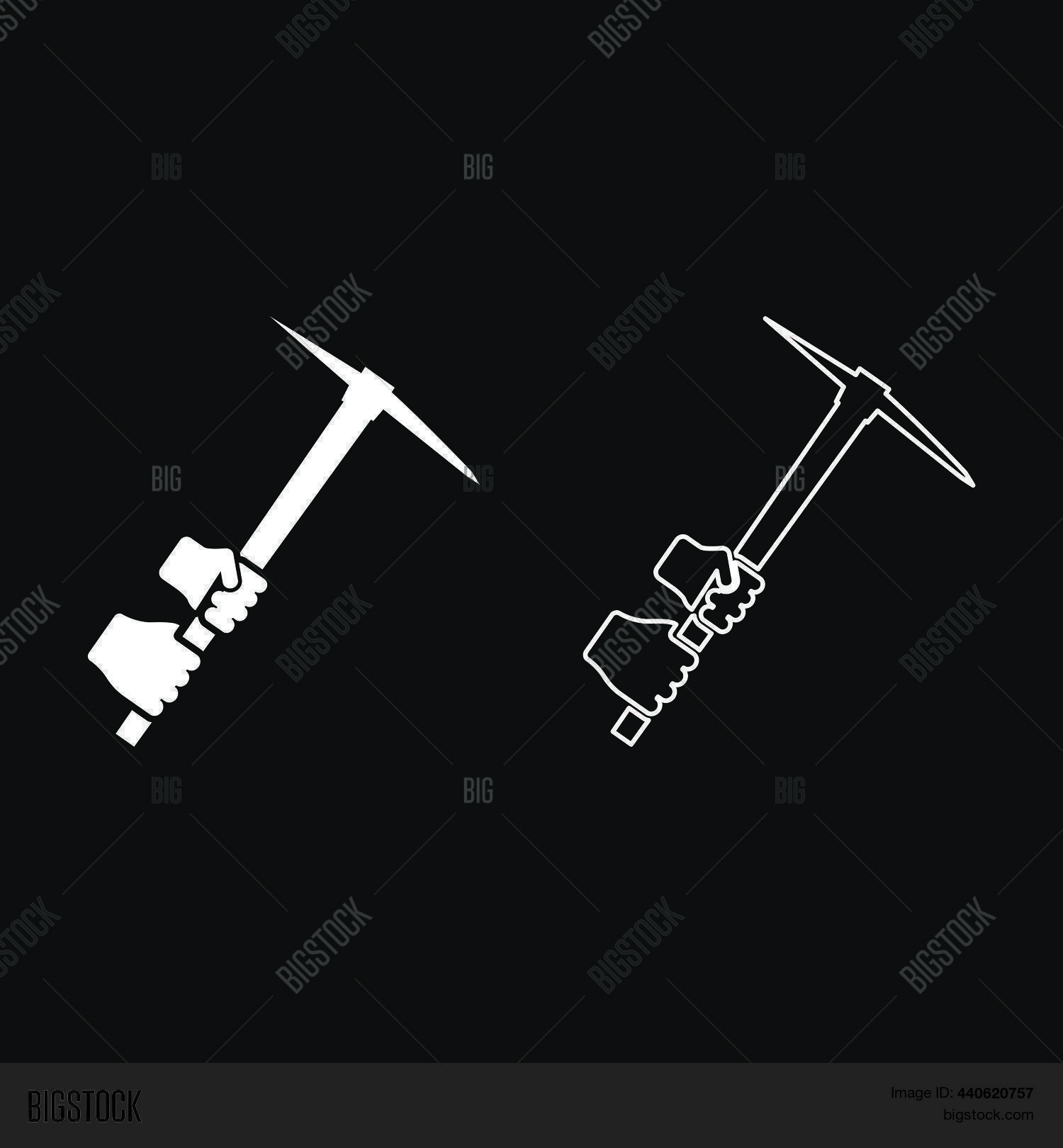Mining Pickaxe Vector & Photo (Free Trial) | Bigstock