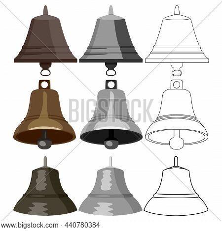 Set Three Bells Vector & Photo (Free Trial) | Bigstock