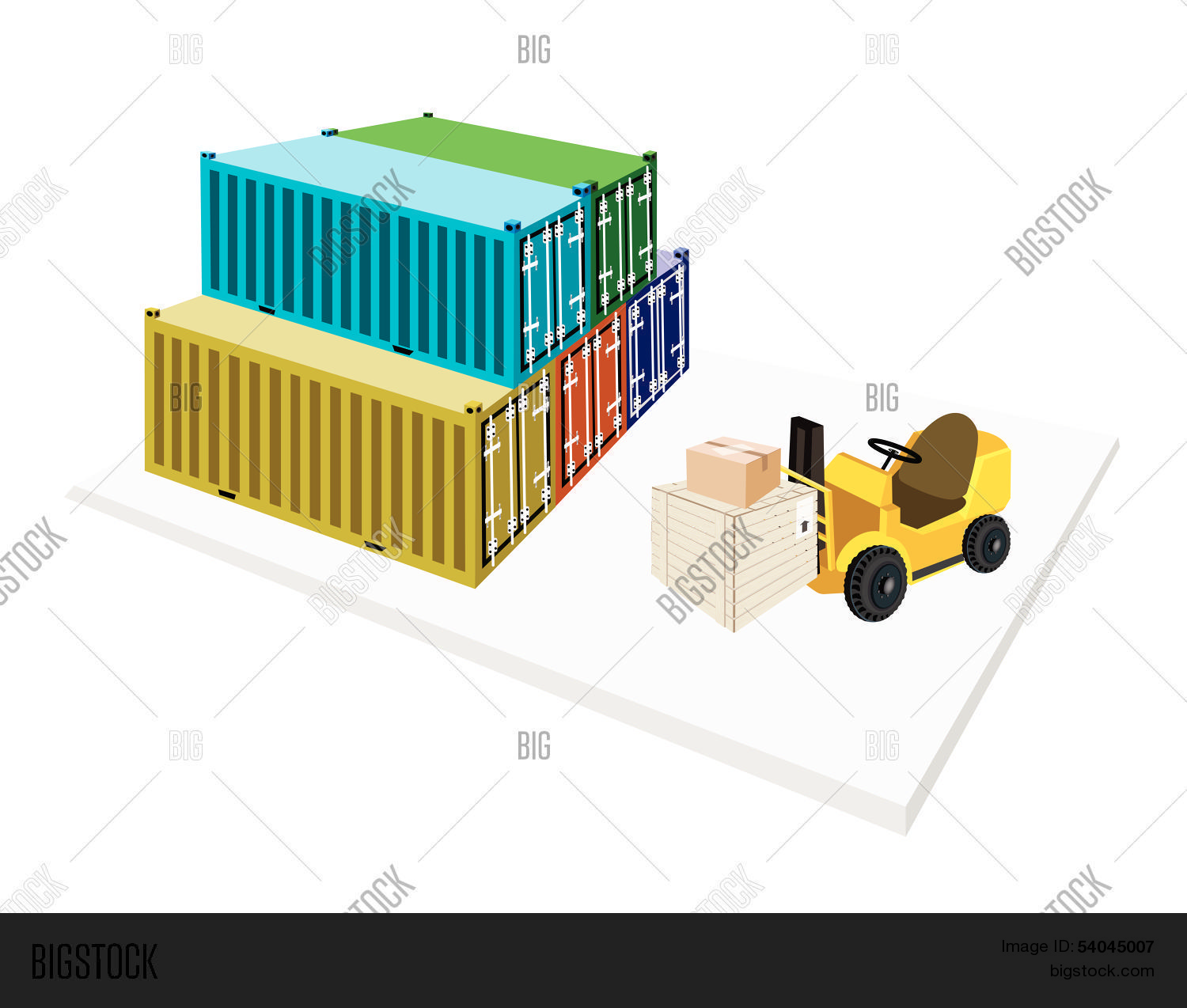 Forklift Loading Vector & Photo (Free Trial) | Bigstock