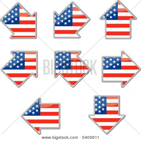 USA Flag Arrow Vector & Photo (Free Trial) | Bigstock