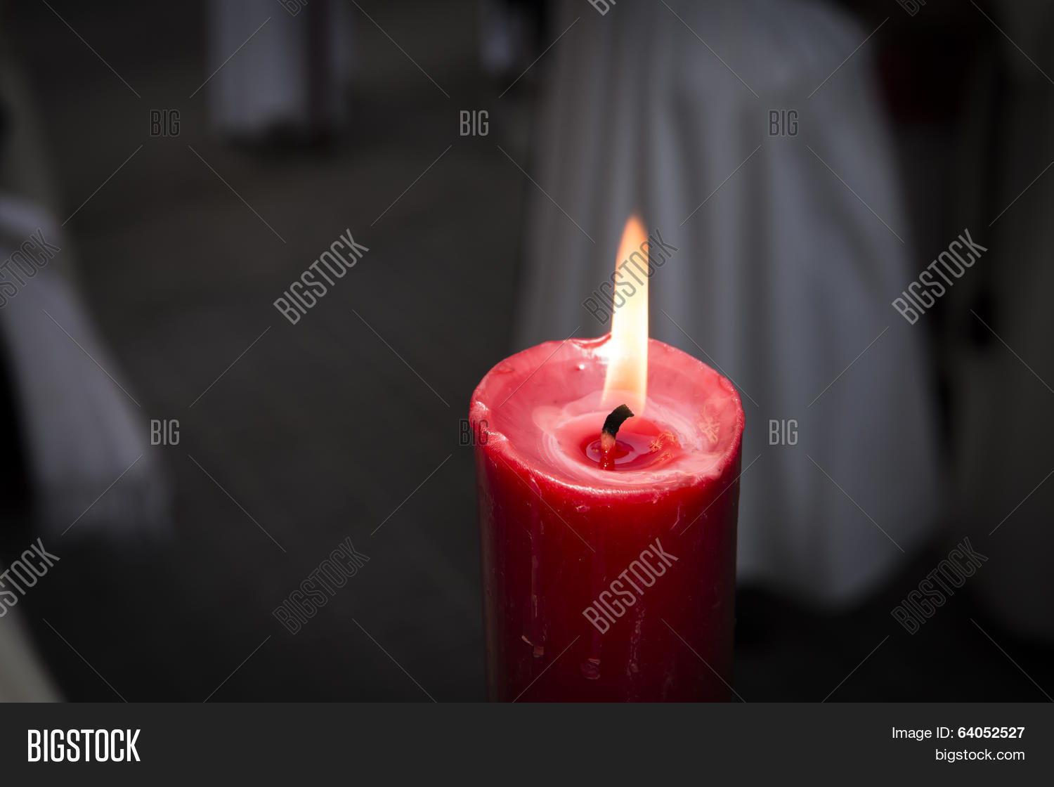 Red Candle Burning Image & Photo (Free Trial) | Bigstock