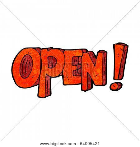 Cartoon Open Symbol Vector & Photo (Free Trial) | Bigstock