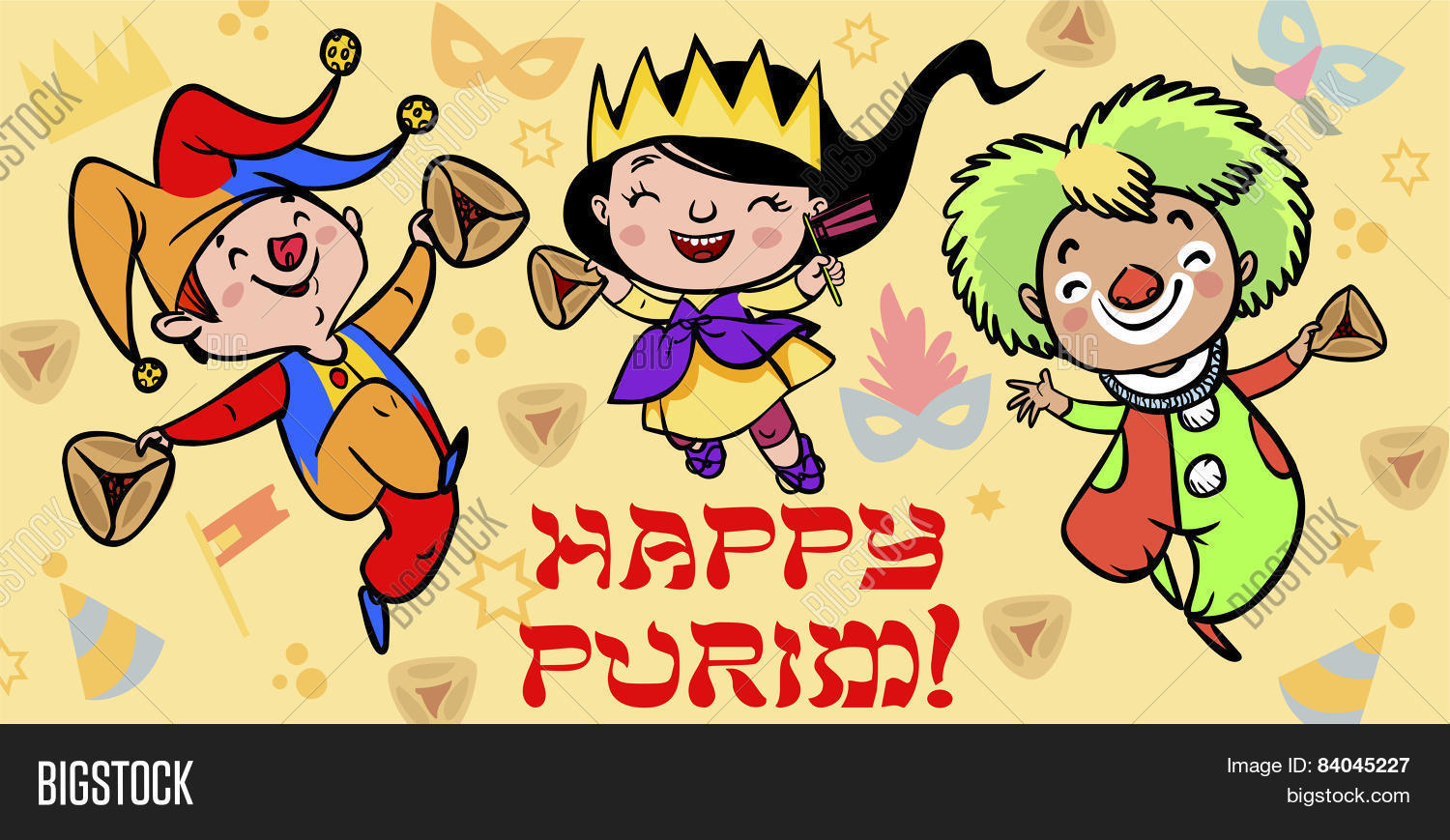 Funny Happy Purim Vector & Photo (Free Trial) | Bigstock