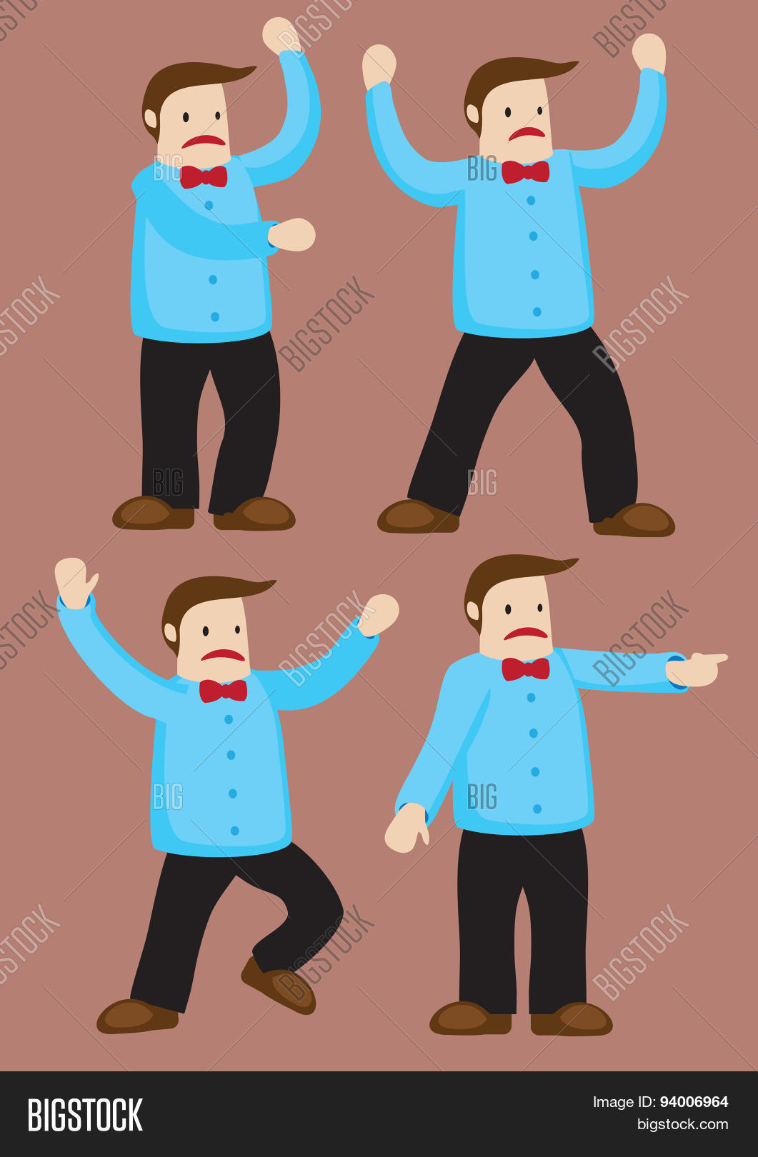 Upset Cartoon Man Vector & Photo (Free Trial) | Bigstock