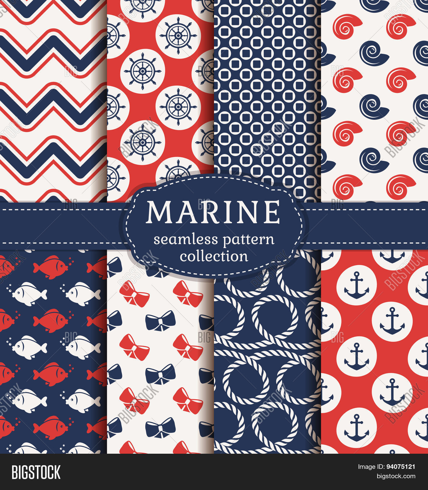 Sea Nautical Seamless Vector & Photo (Free Trial) | Bigstock