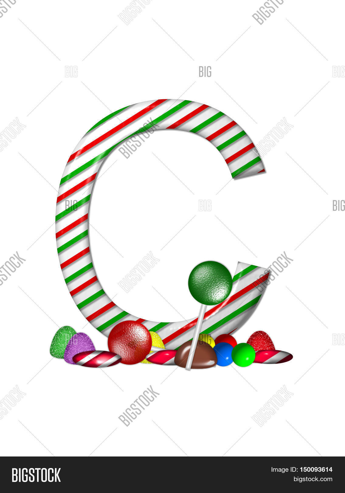Alphabet Candy Cane Image & Photo (Free Trial) | Bigstock