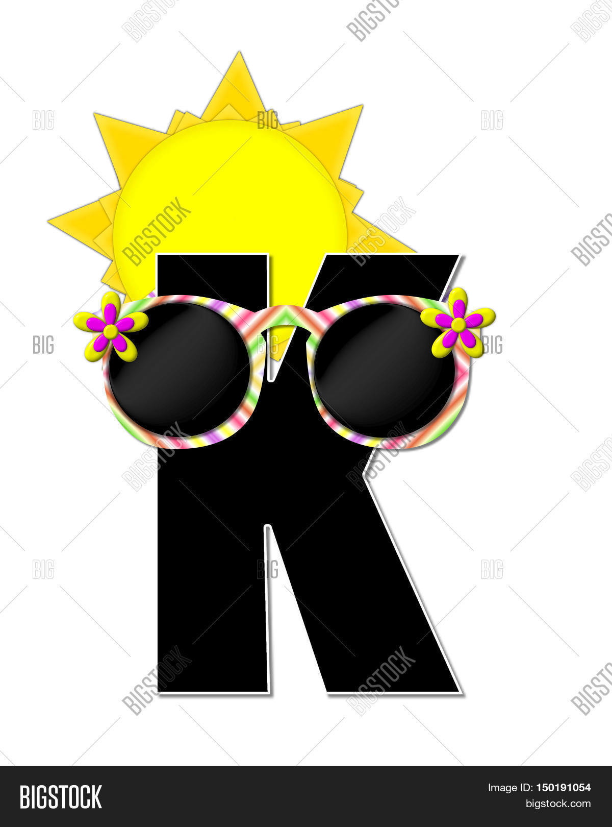 Alphabet Sun Shades K Image & Photo (Free Trial) | Bigstock