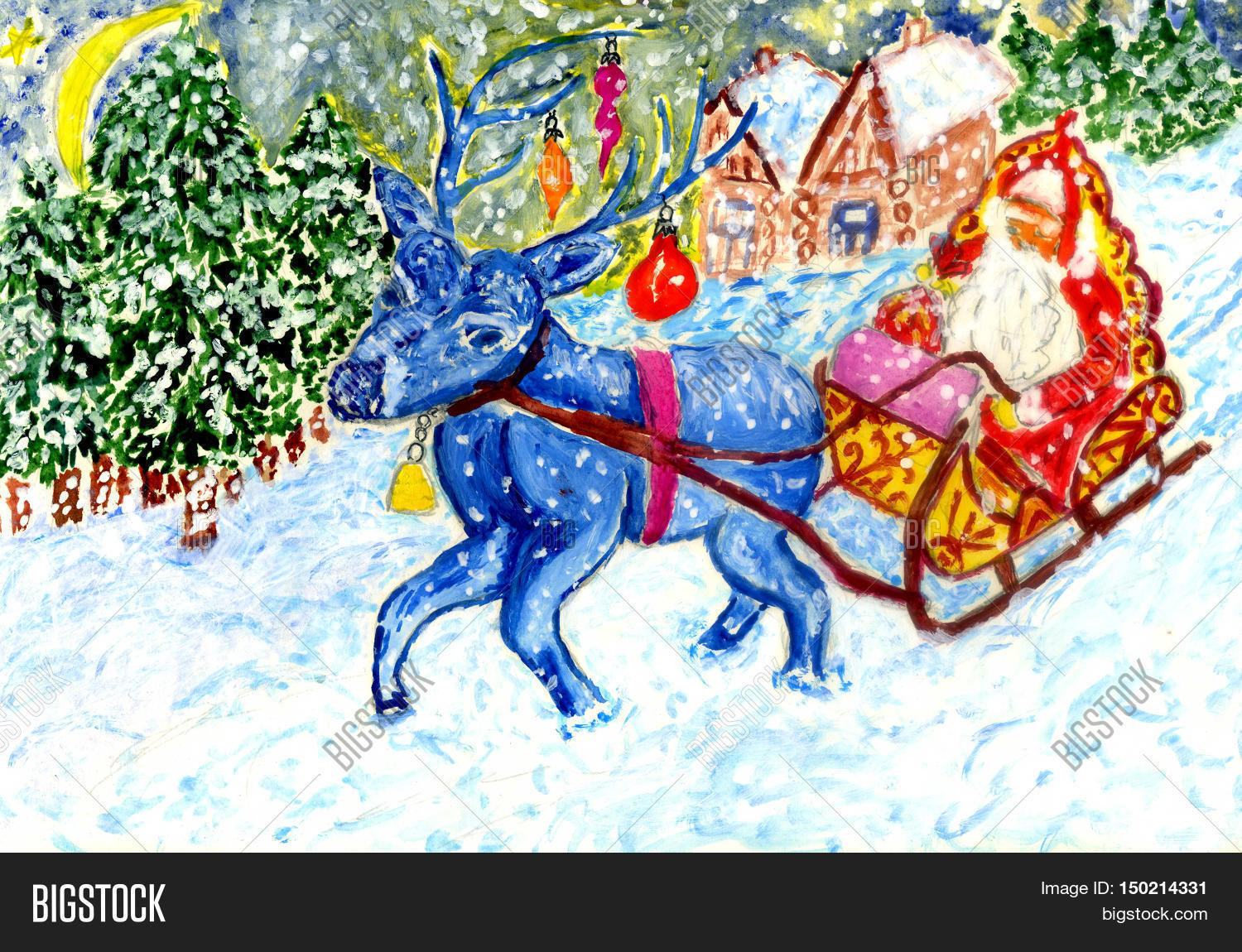 Santa Claus Riding On Image & Photo (Free Trial) | Bigstock