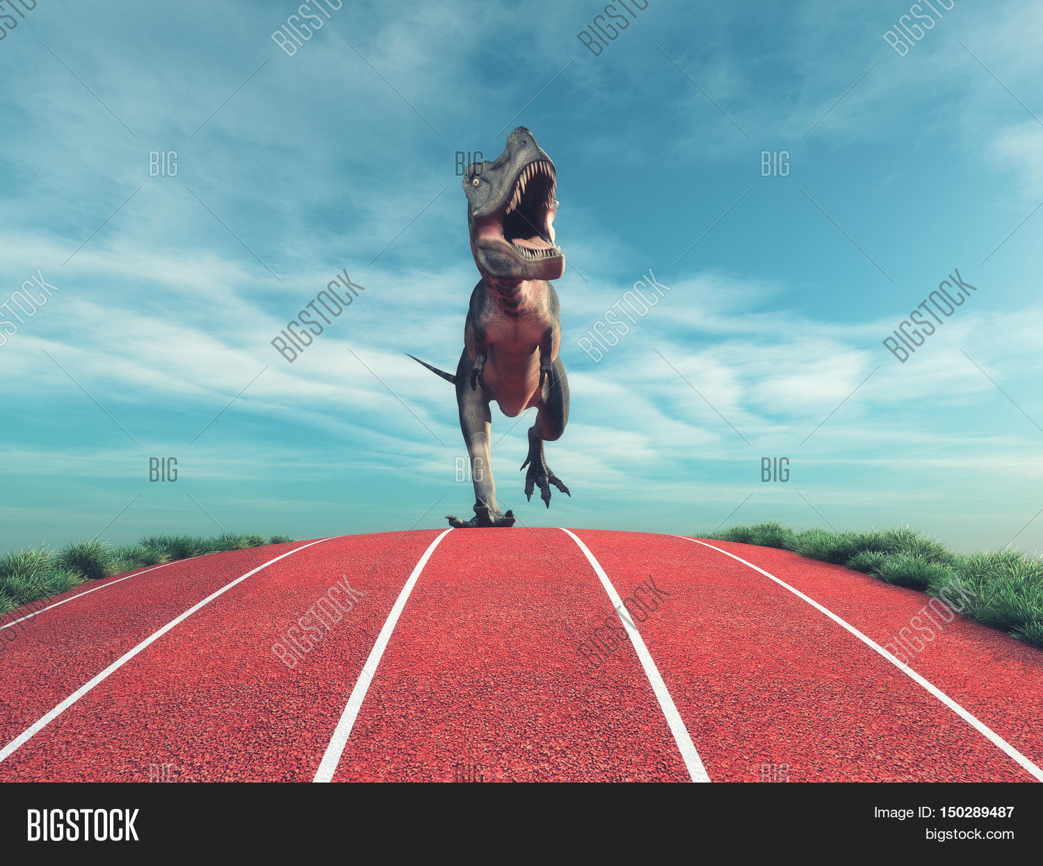 Dinosaur Running On Image & Photo (Free Trial) | Bigstock