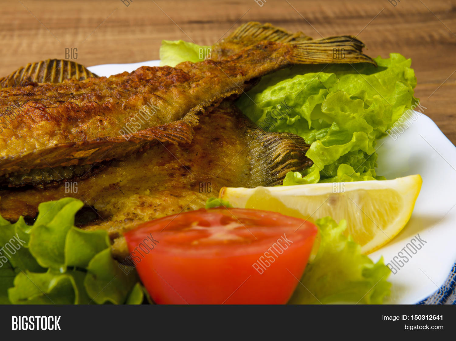 Fried Fish Flounder On Image & Photo (Free Trial) | Bigstock