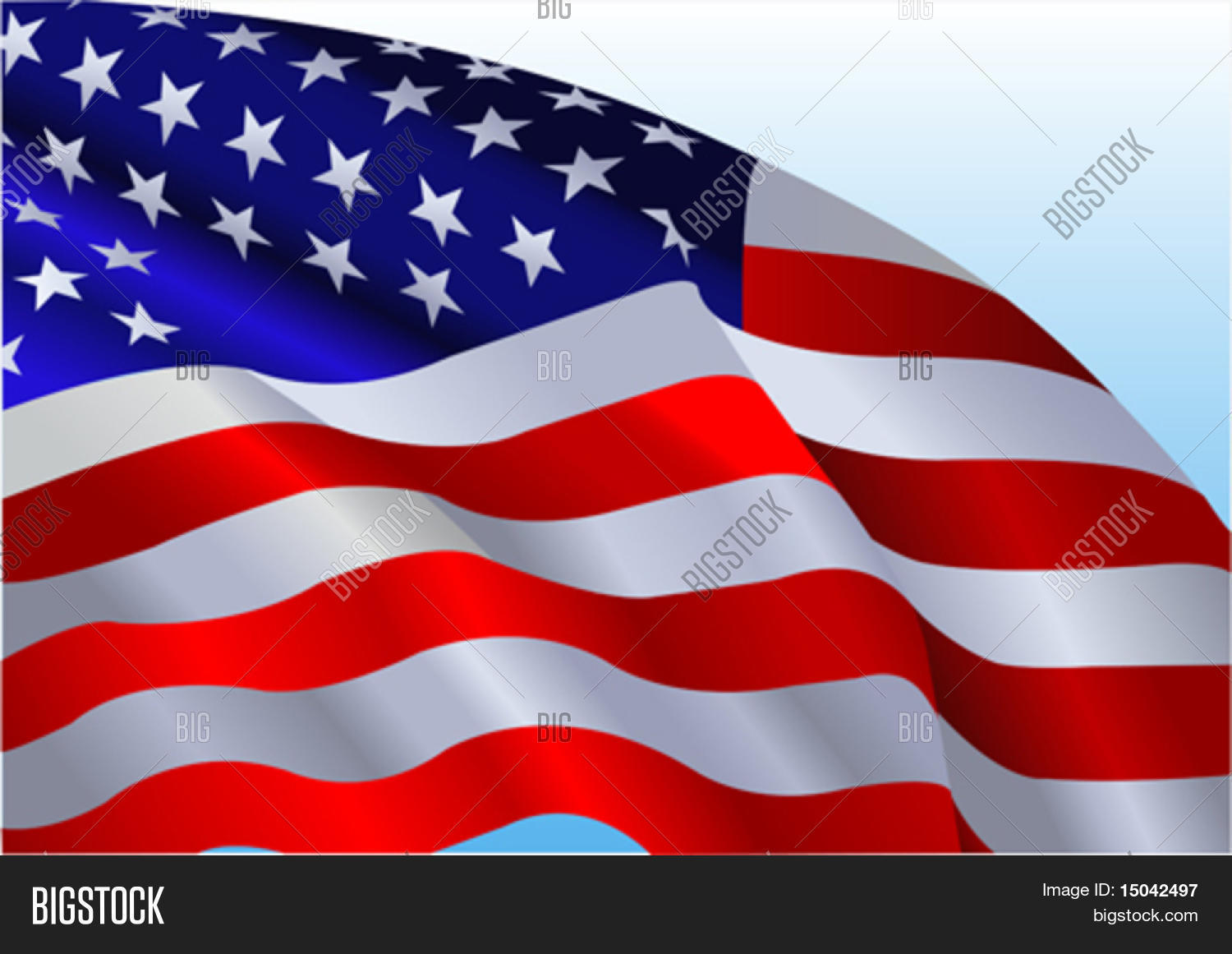 American Flag Flowing Vector & Photo (Free Trial) | Bigstock