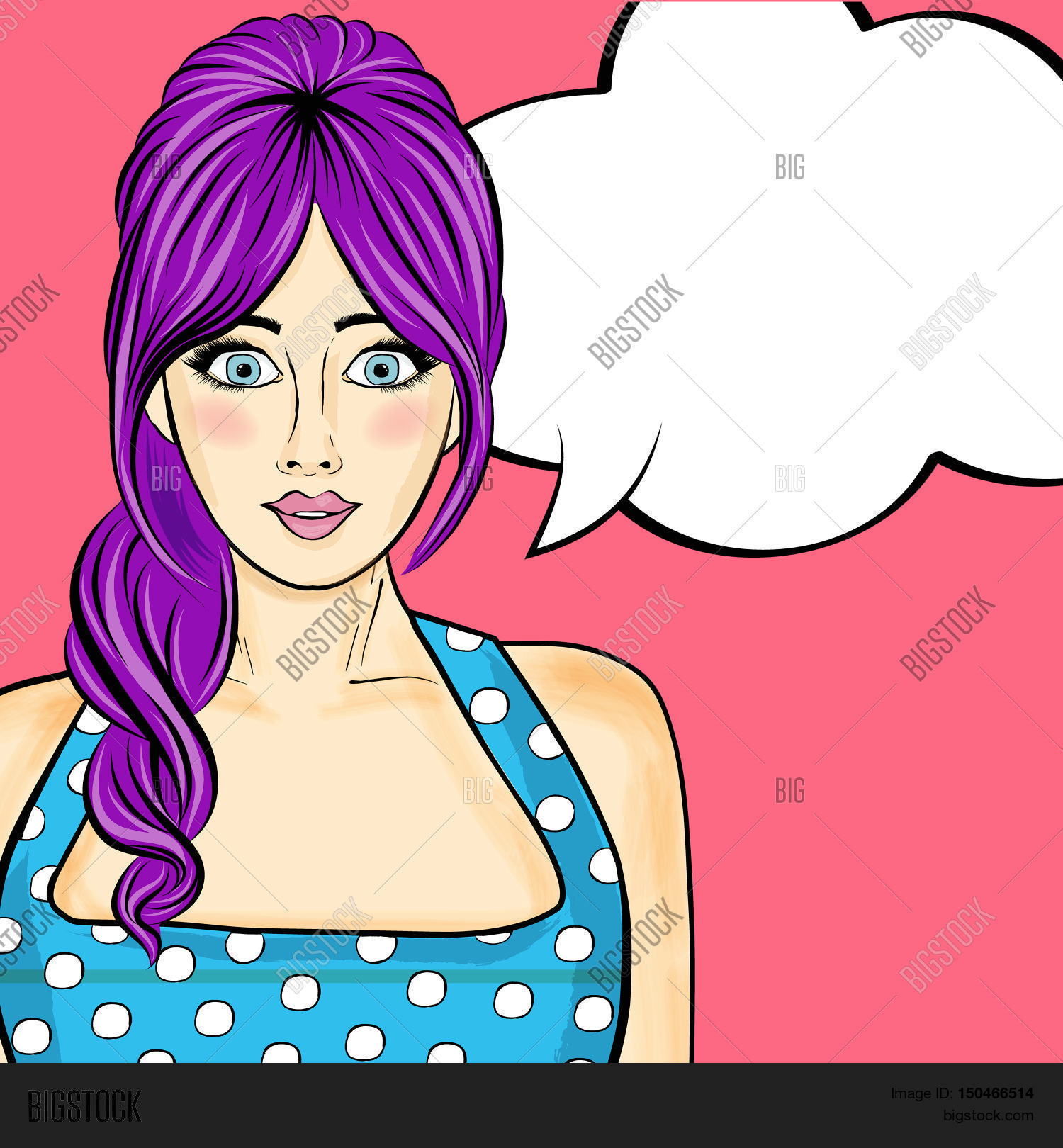Pop Art Woman . Comic Vector & Photo (Free Trial) | Bigstock