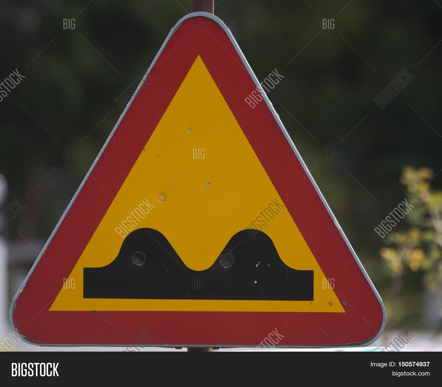 Warning Sign Bumps Image & Photo (Free Trial) | Bigstock