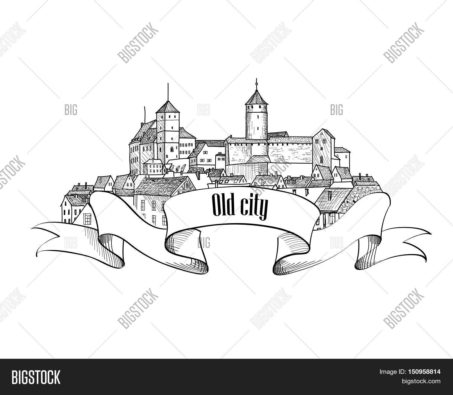 Old German City Sign Vector & Photo (Free Trial) | Bigstock