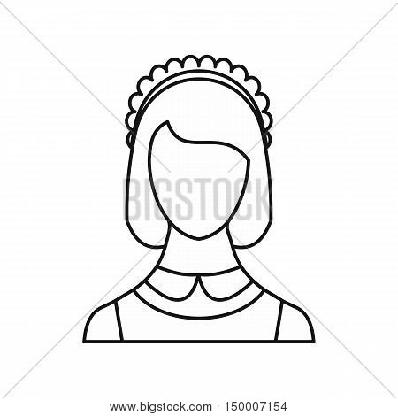 Maid Icon Outline Vector & Photo (Free Trial) | Bigstock