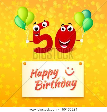 Fifty Birthday Vector & Photo (Free Trial) | Bigstock