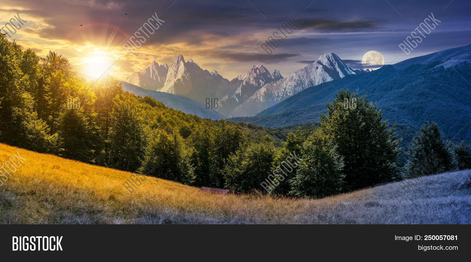 Day Night Composite Image & Photo (Free Trial) | Bigstock