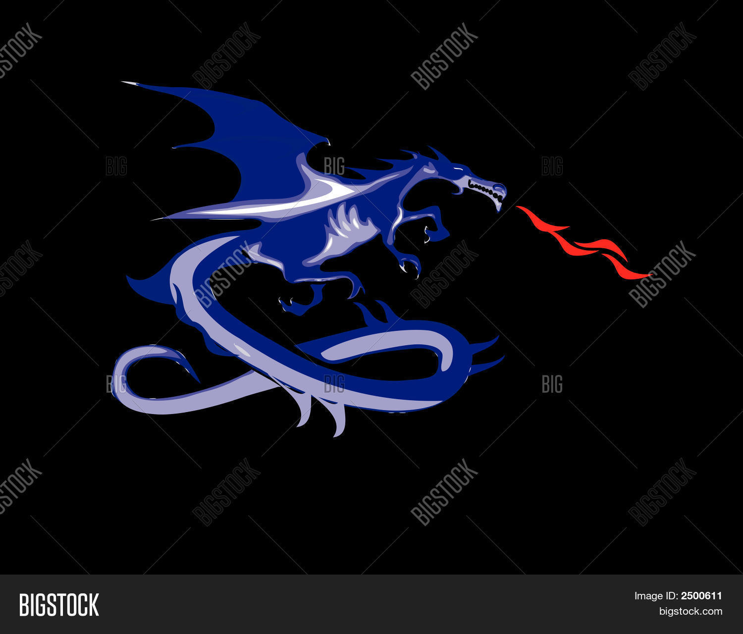 Navy Blue Dragon.Eps Vector & Photo (Free Trial) | Bigstock
